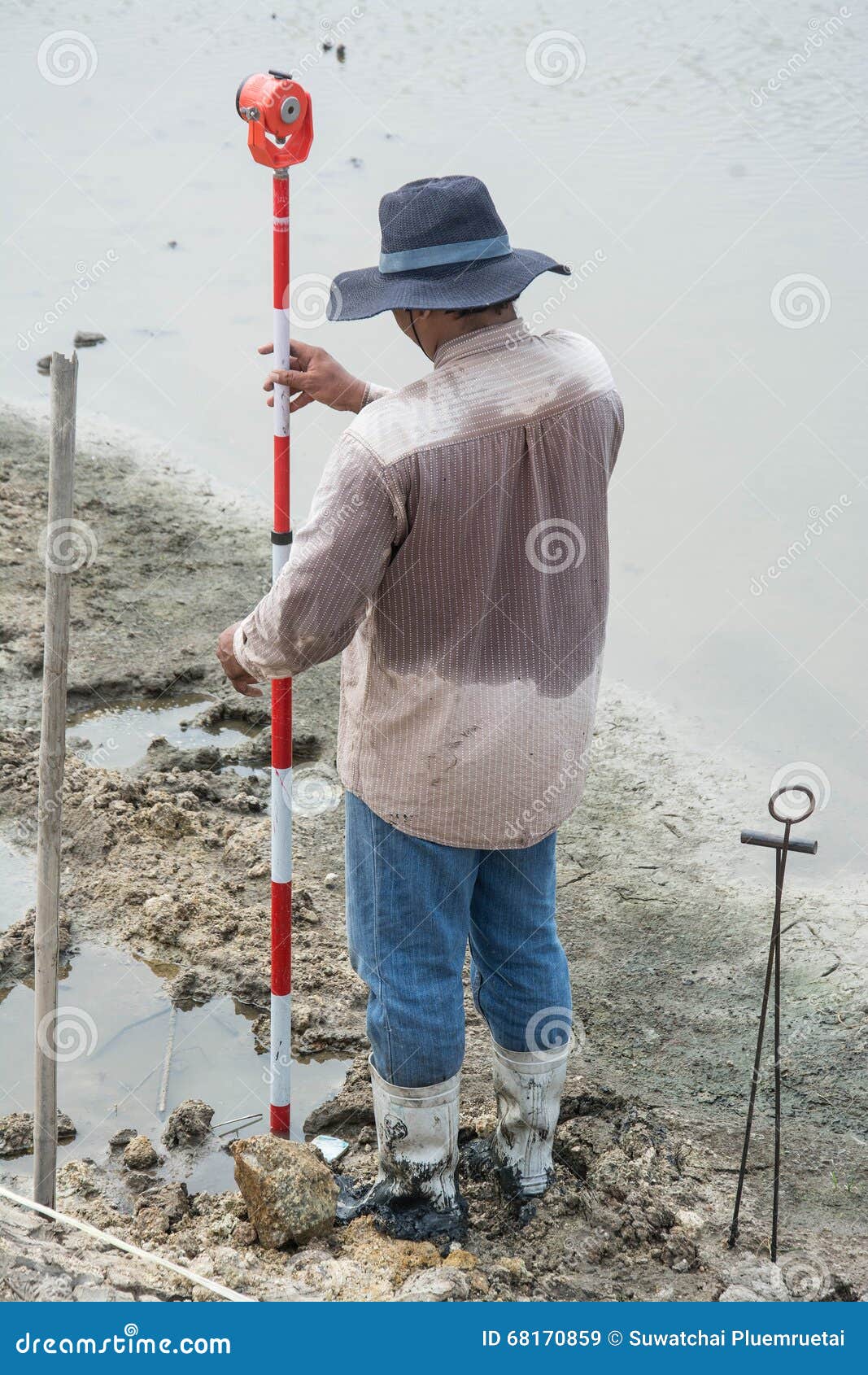 Man Survey Boundary of Area Editorial Stock Image - Image of industry ...