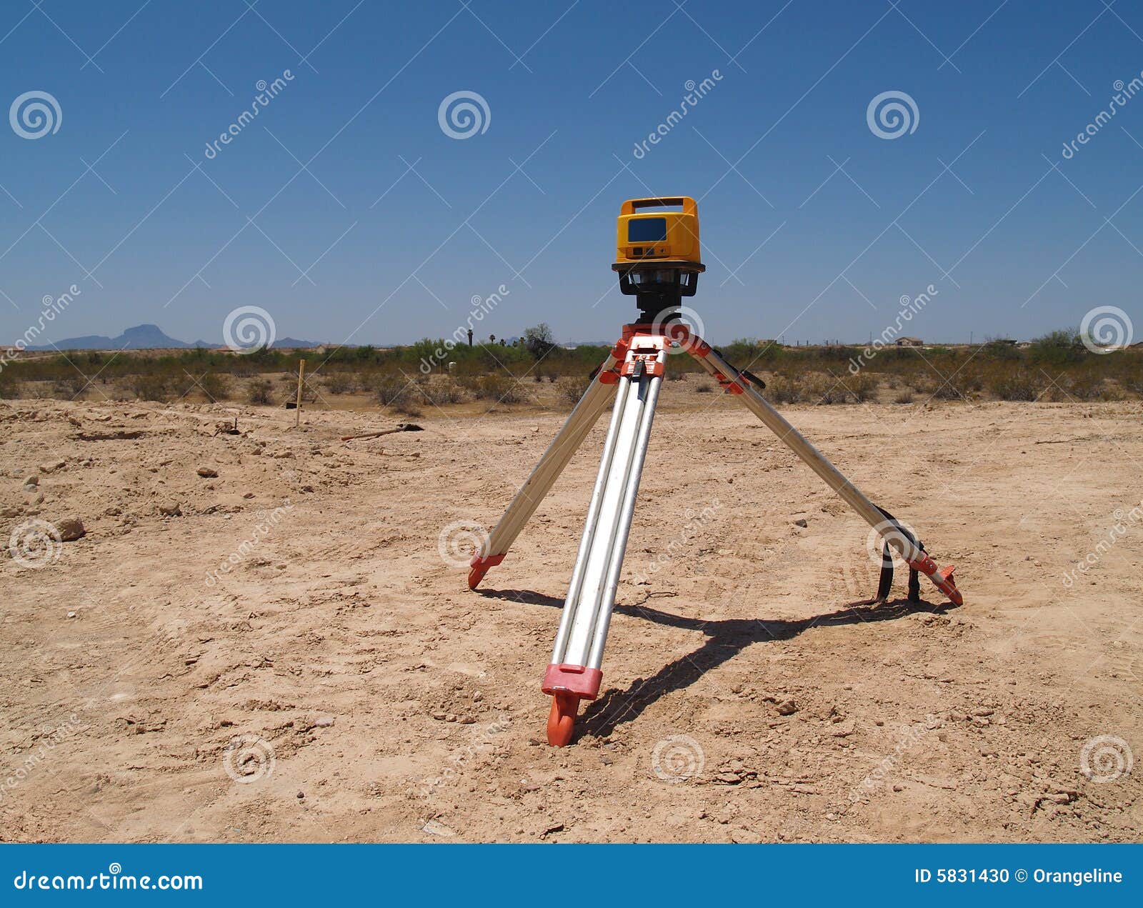 Man Surveying At Excavation Site - Horizontal Picture. Image: 5831430