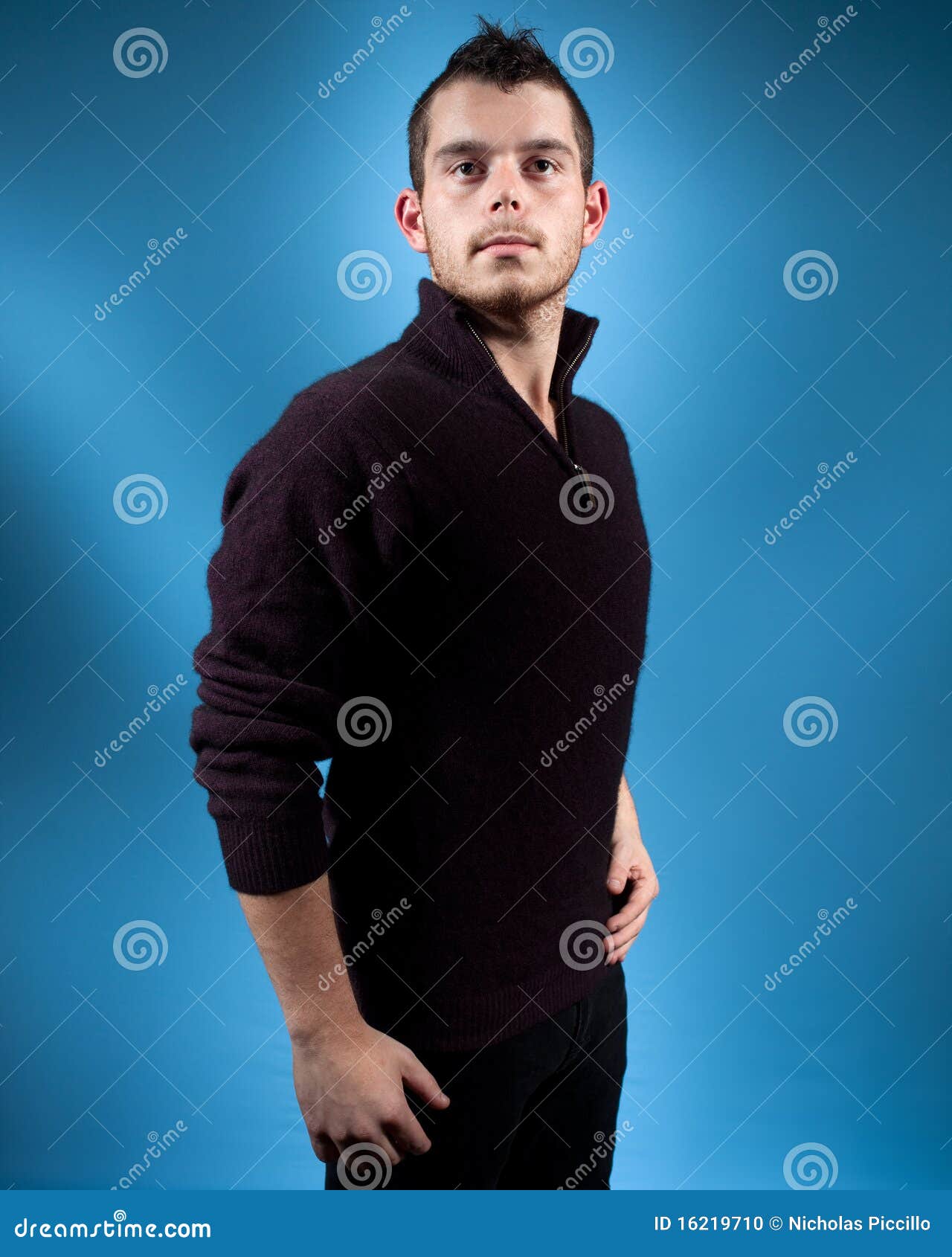 Man in Sweater stock photo. Image of studio, adult, attractive - 16219710