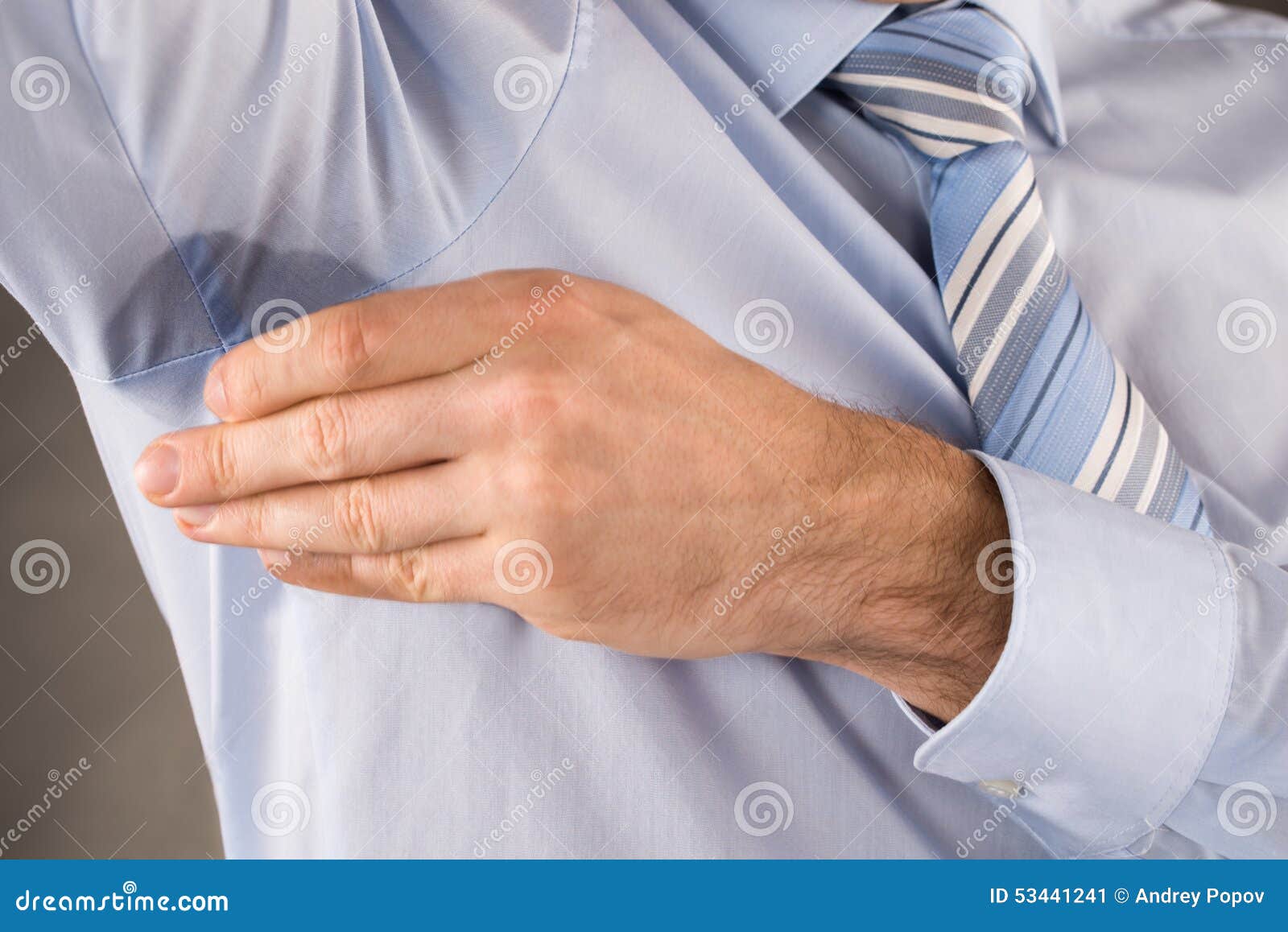 Man Sweating Very Badly Under Armpit Stock Image - Image of body ...