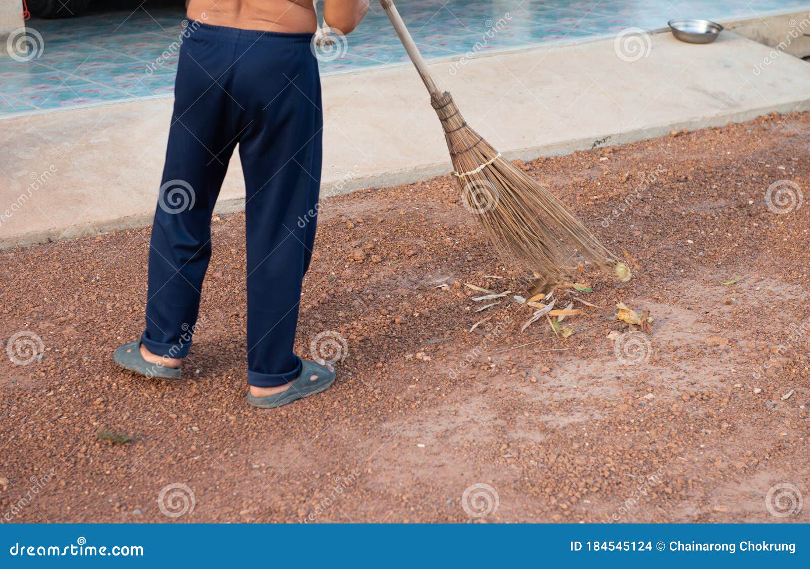 Broom In The Coconut Tree Is A Broom Made From The Petioles Of The ...
