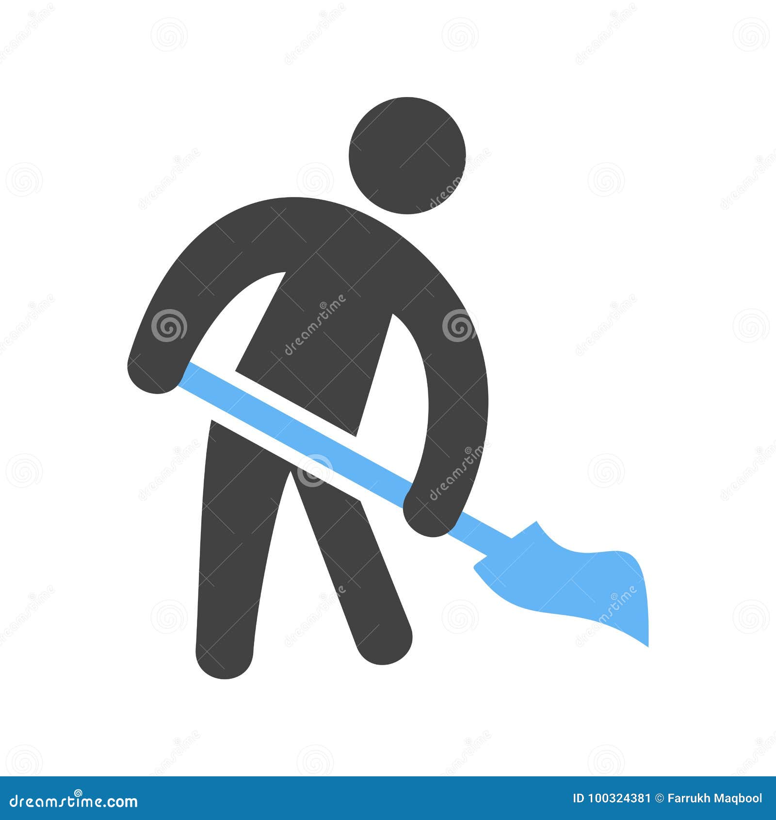 Man Sweeping Floor stock vector. Illustration of sweeping - 100324381