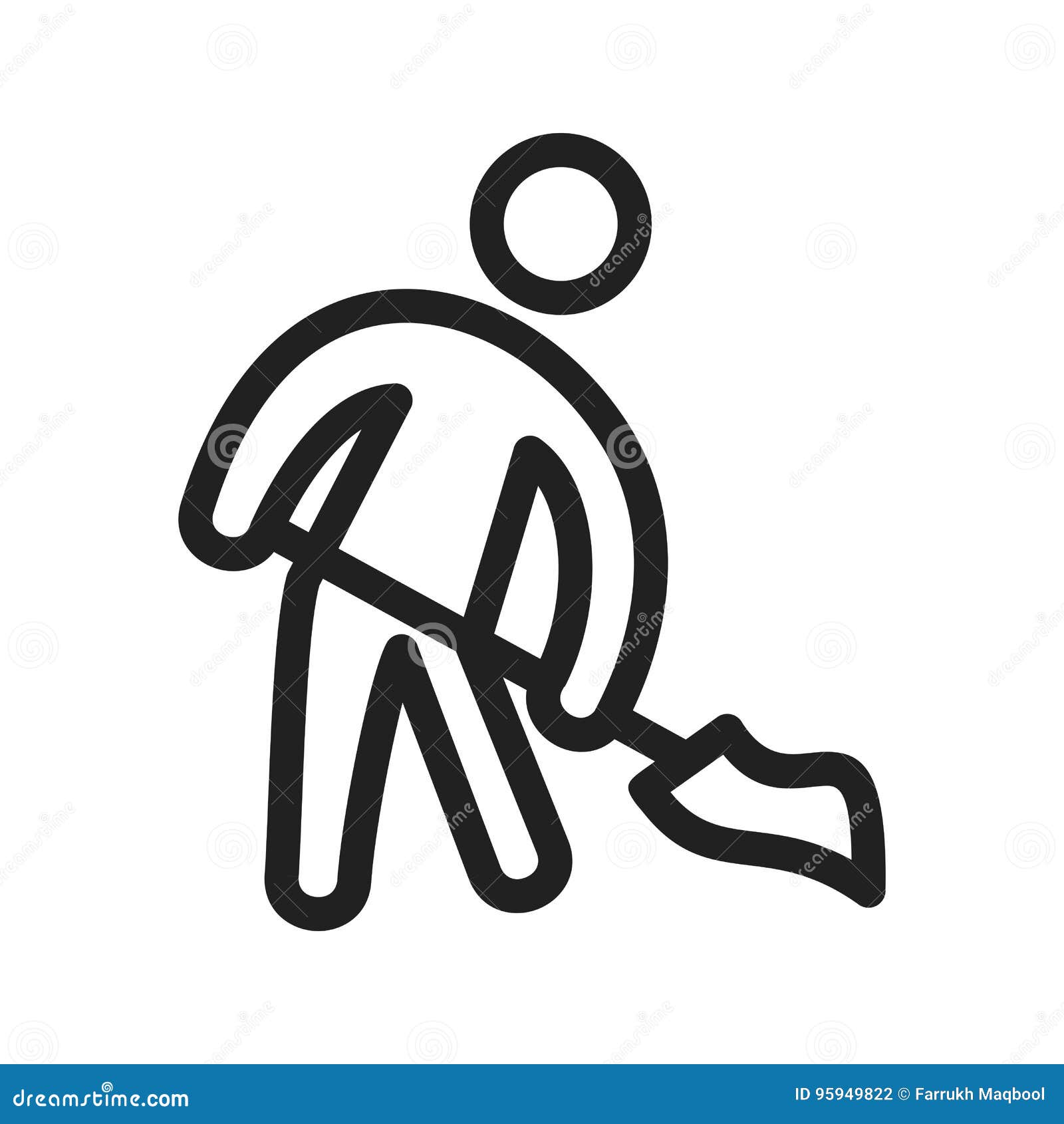 Man Sweeping Floor stock vector. Illustration of brush - 95949822