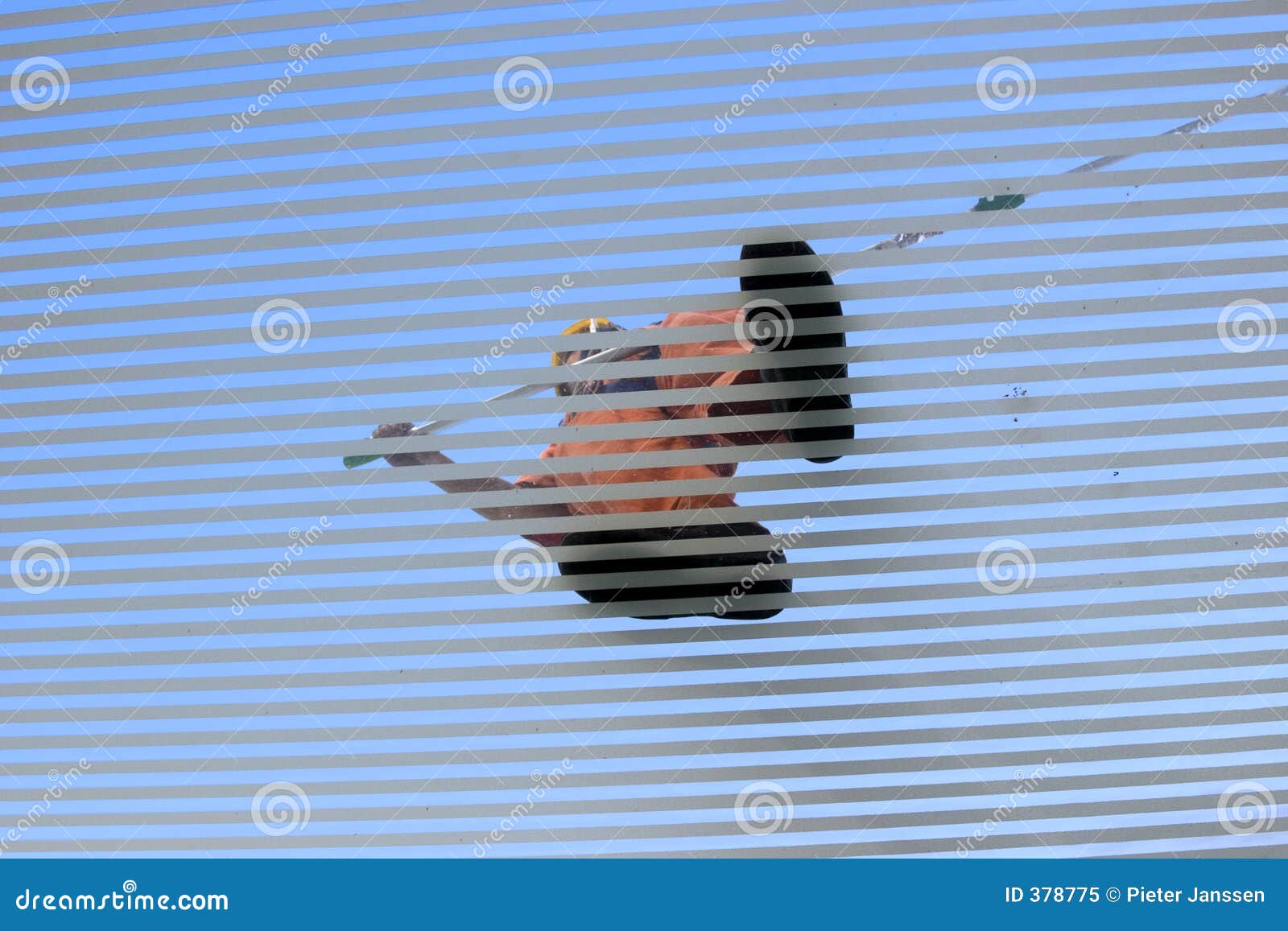 Man sweeping glass roof stock image. Image of male, isolated - 378775
