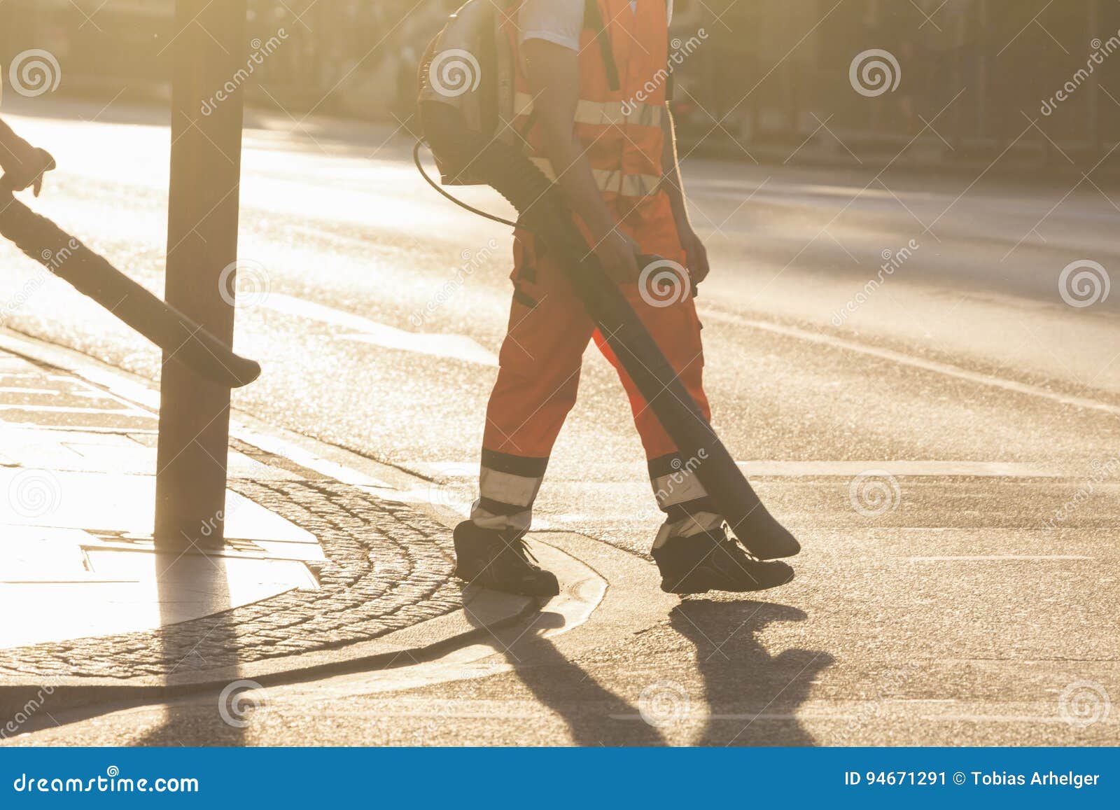 Man sweeping the streets stock image. Image of dirty - 94671291