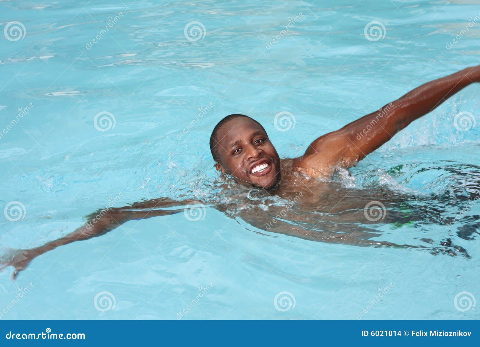 Man Swimming stock photo. Image of water, relation, african - 6021014