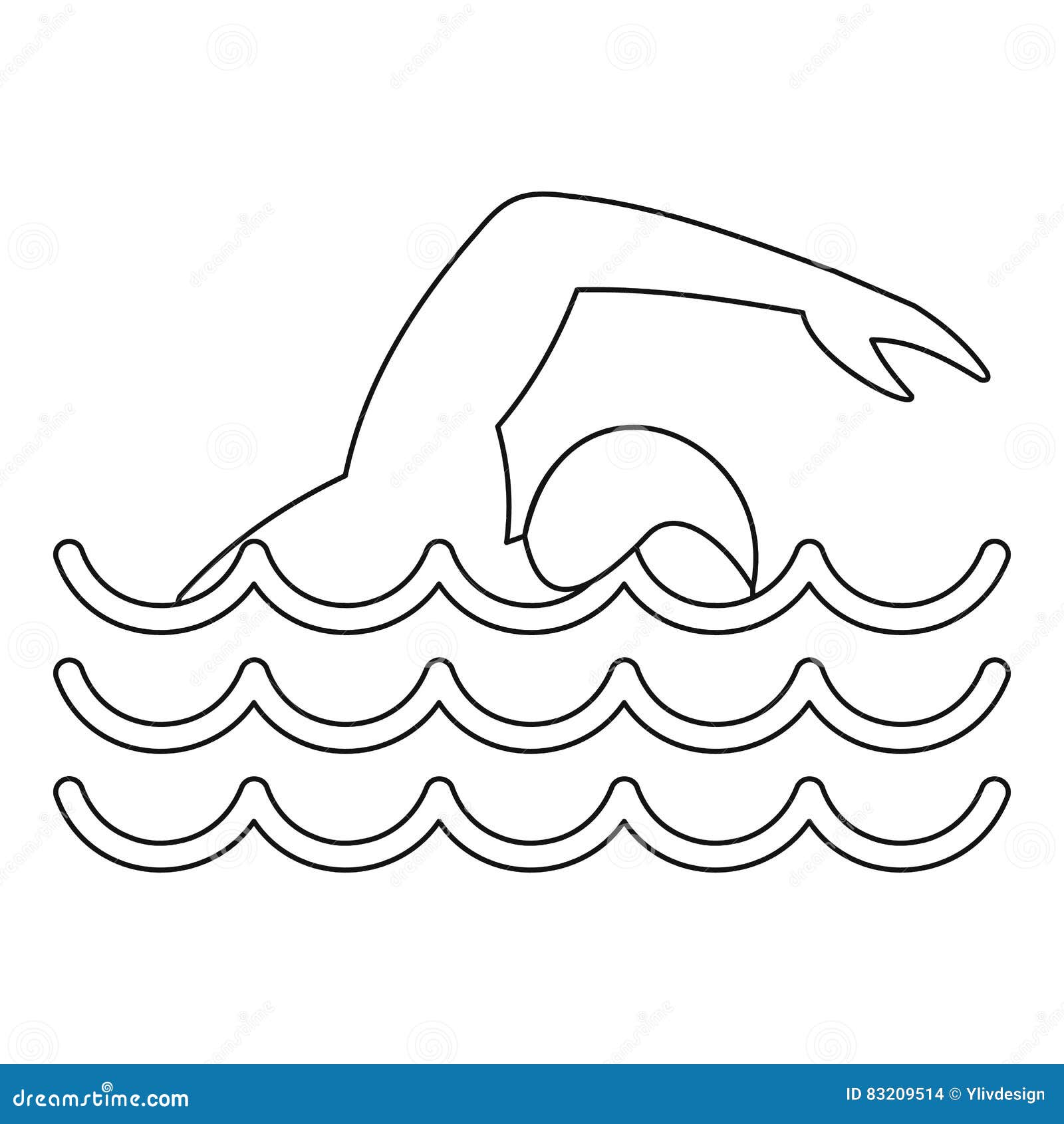Man Swimming the Front Crawl in a Pool Icon Stock Vector - Illustration ...