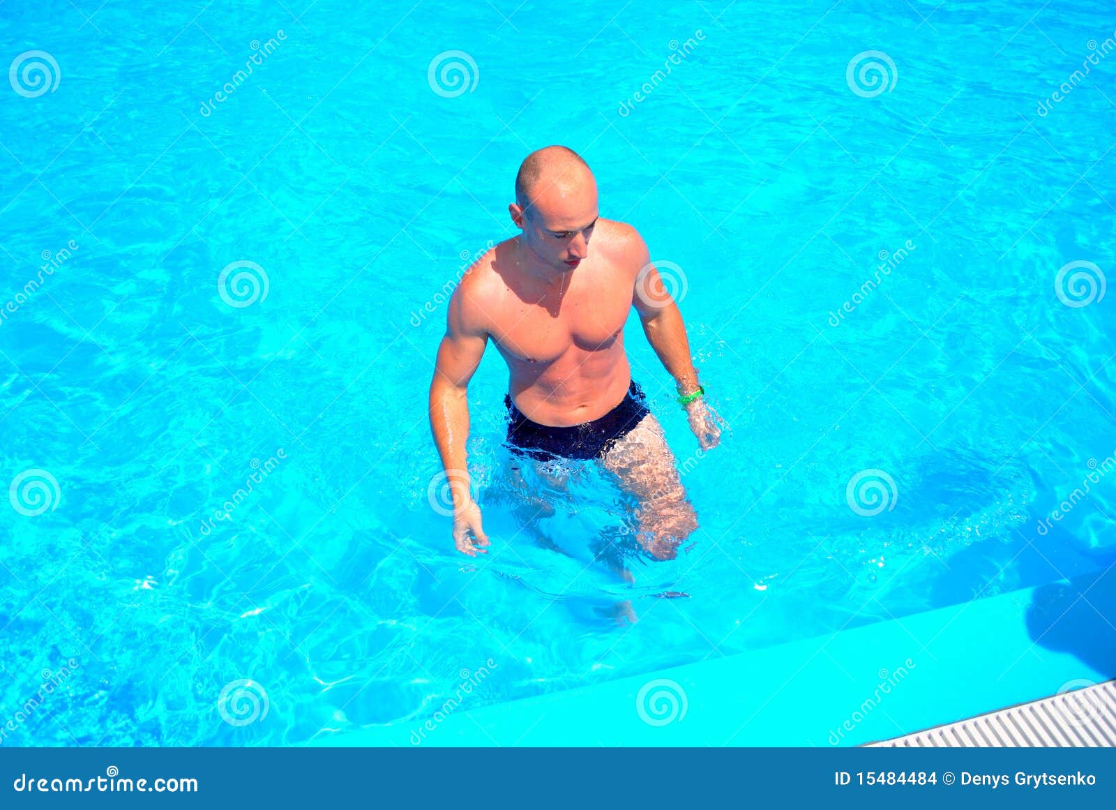 Man in swimming pool stock photo. Image of lifestyles - 15484484