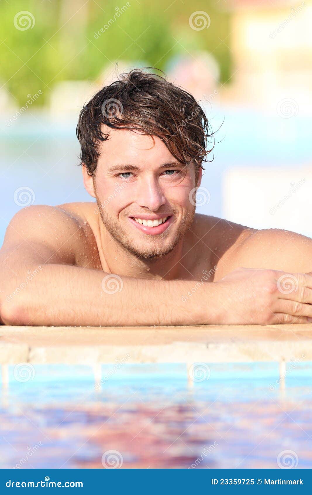 Man in swimming pool stock image. Image of blue, beautiful - 23359725