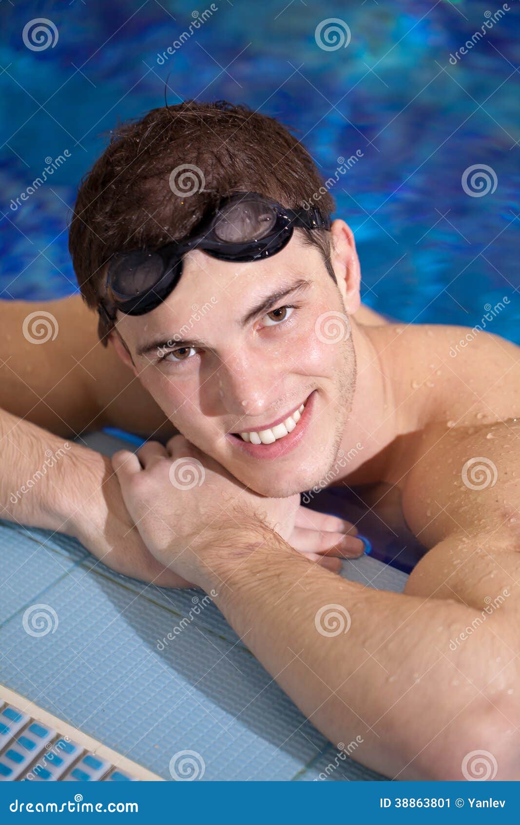 Man in swimming pool stock image. Image of resort, handsome - 38863801