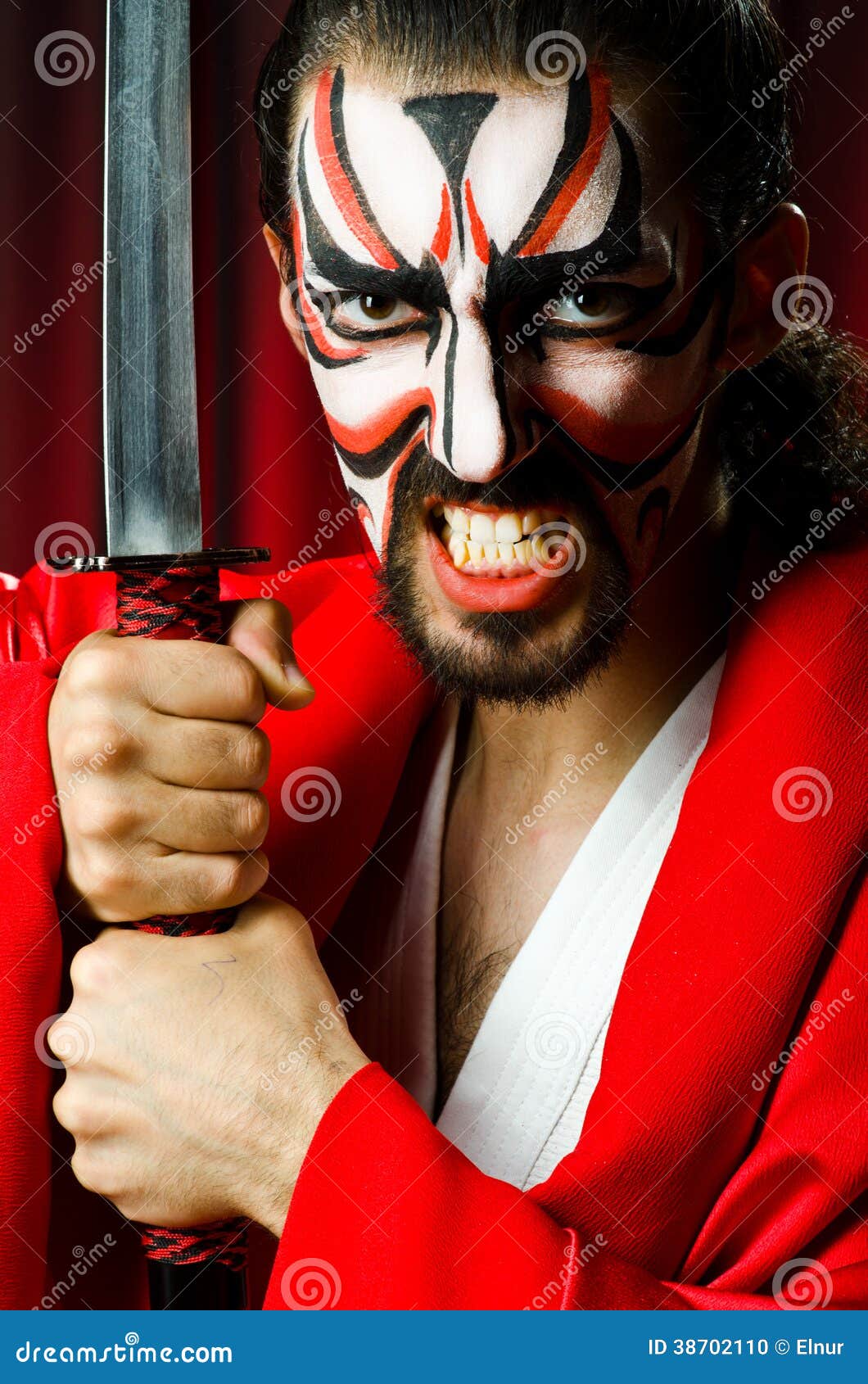 Man with sword stock photo. Image of oriental, ninja - 38702110