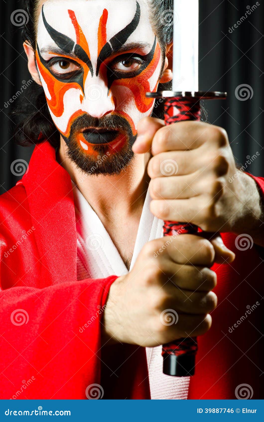 Man with sword stock photo. Image of clothing, culture - 39887746