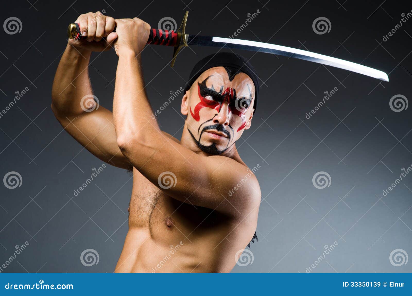 Man with sword stock image. Image of clothing, martial - 33350139