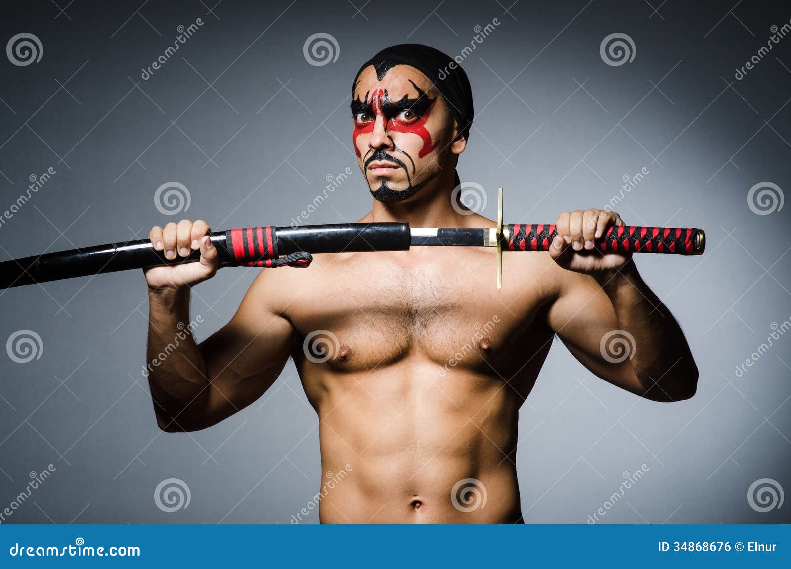 Man with sword stock photo. Image of asian, japanese - 34868676