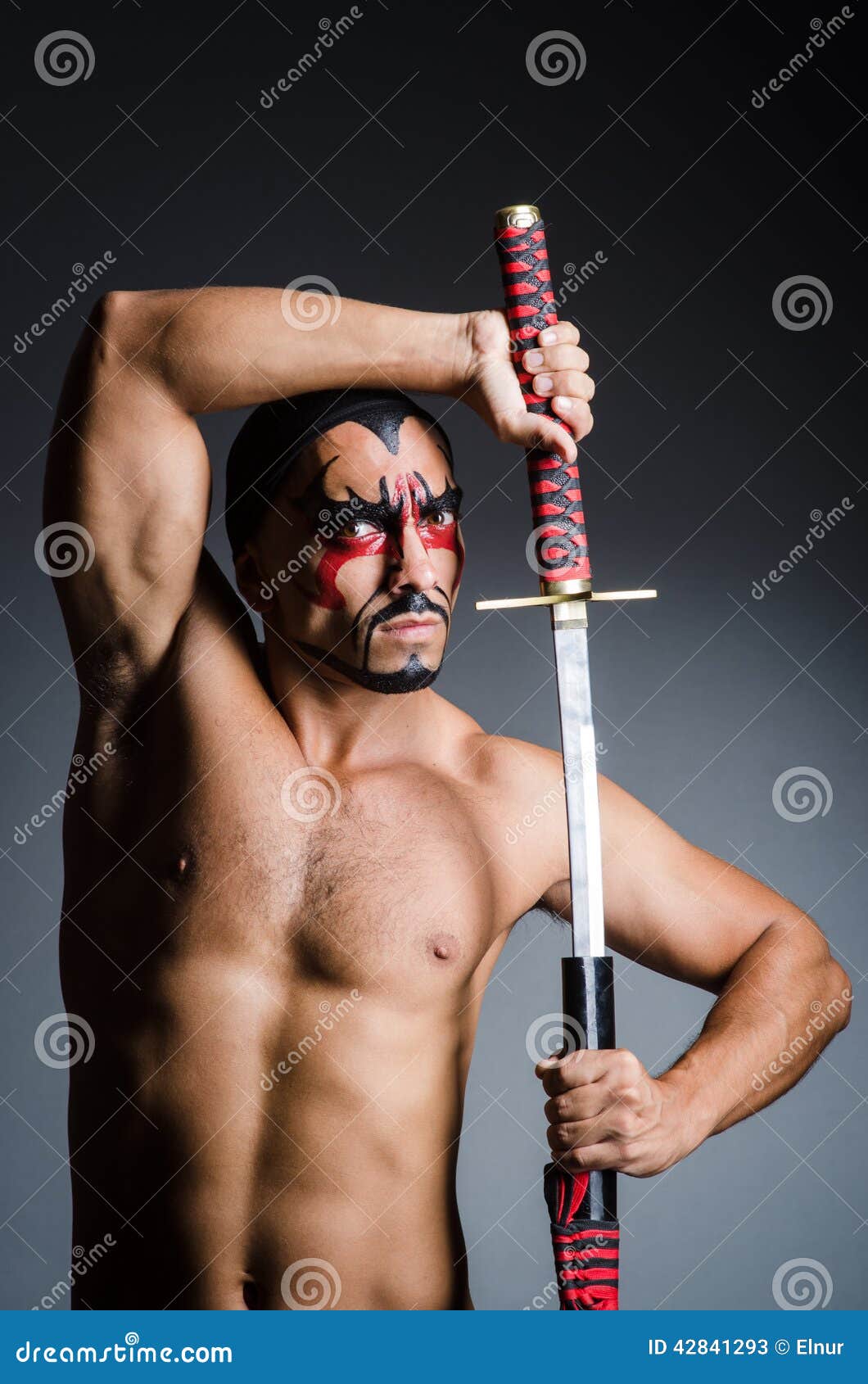 Man with sword stock image. Image of martial, oriental - 42841293