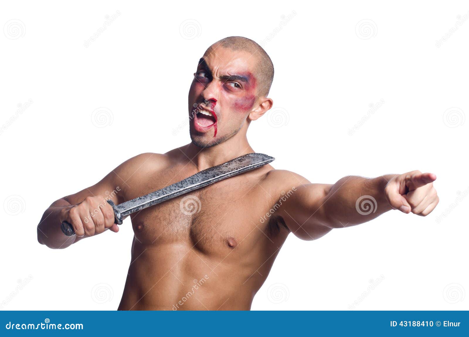 Man with sword stock photo. Image of equipment, dark - 43188410