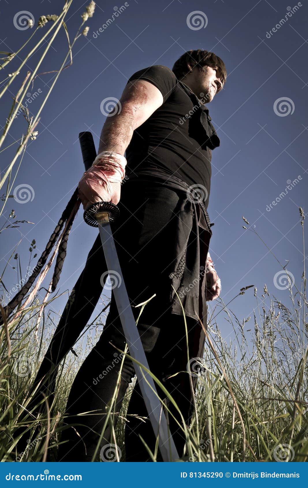 Man with sword stock photo. Image of action, killer, antique - 81345290