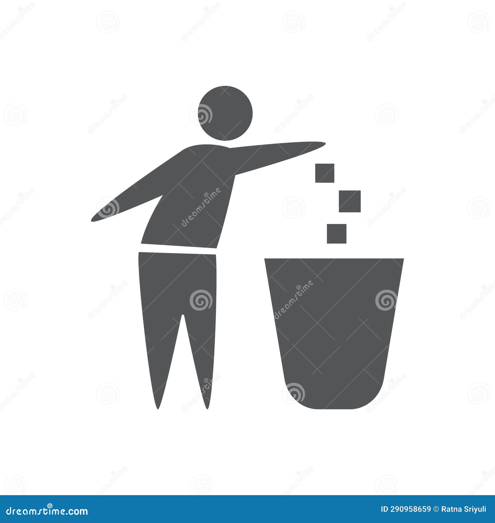 Man Symbol, Do Not Litter Icon, Keep Clean Icon Design Vector Flat ...