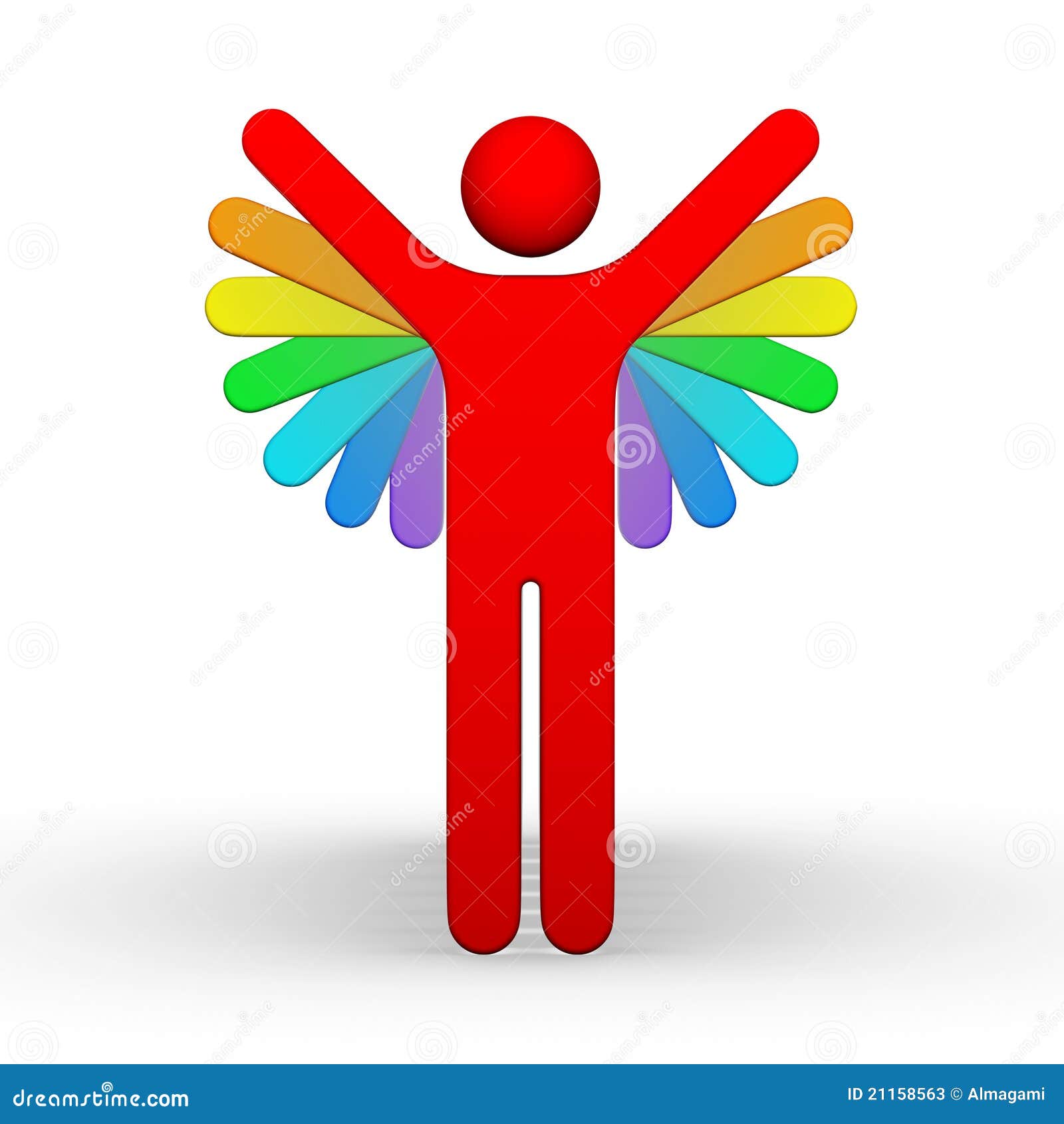 Man symbol with many hands stock illustration. Illustration of change ...