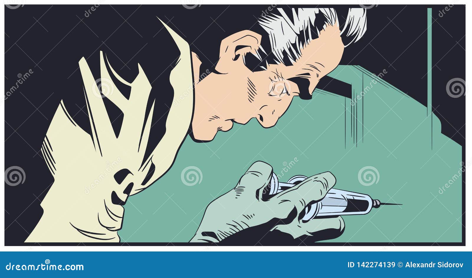 Man with Syringe. Stock Illustration Stock Vector - Illustration of ...