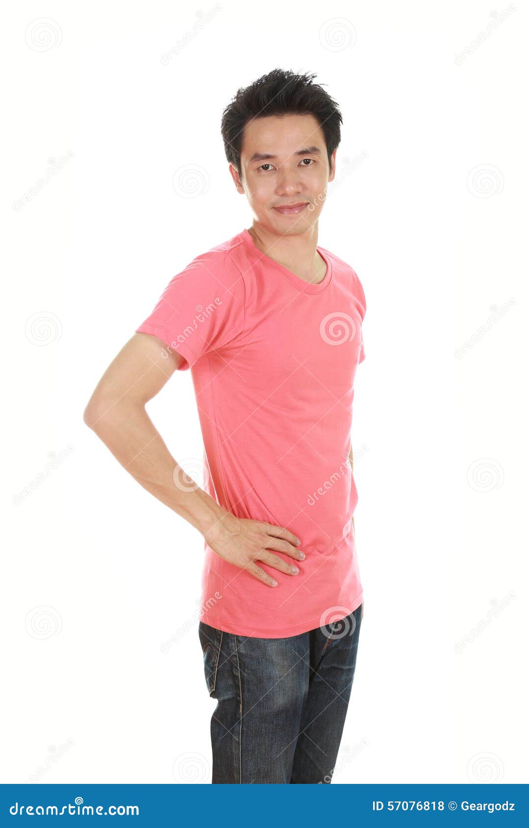 Man with T-shirt (side View) Stock Photo - Image of portrait, posing ...