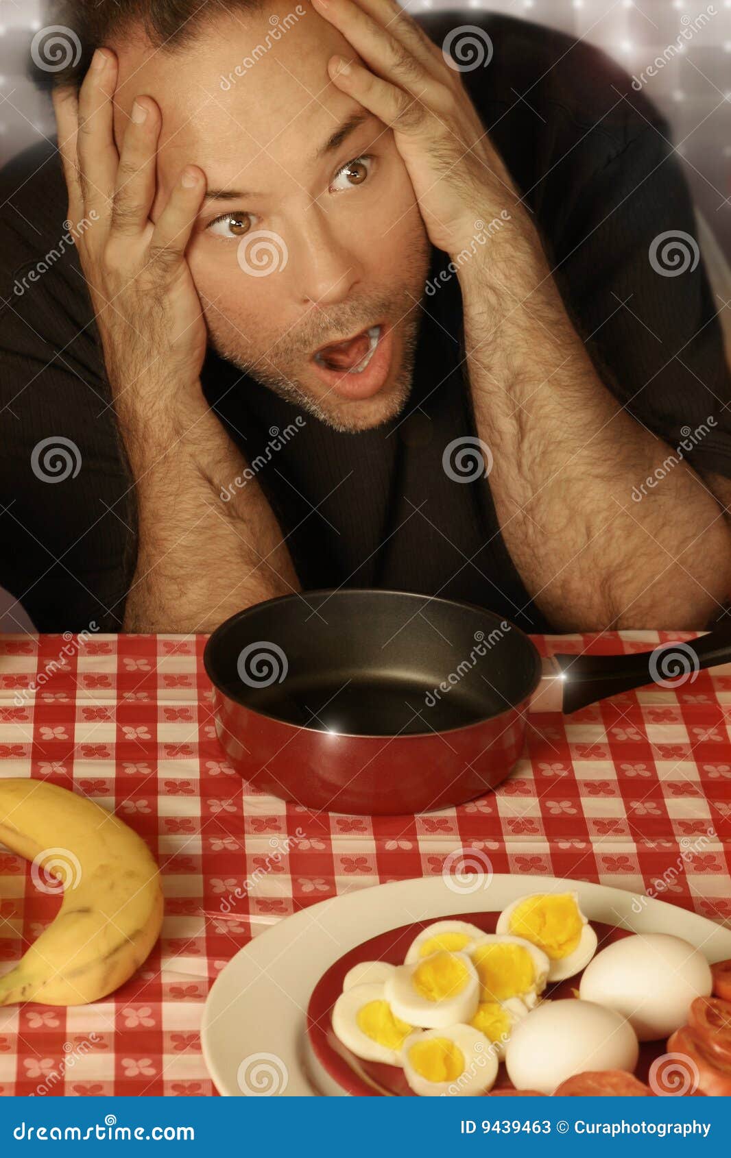 Man at table stock image. Image of caucasian, menu, shock - 9439463