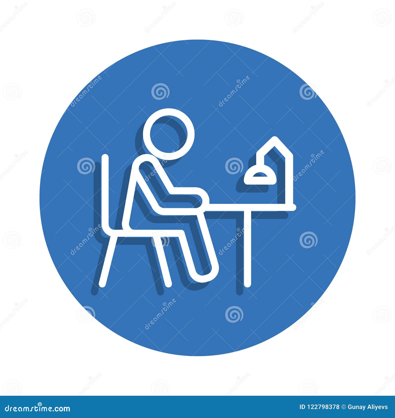 Man at the Table Icon. Element of Education for Mobile Concept and Web ...