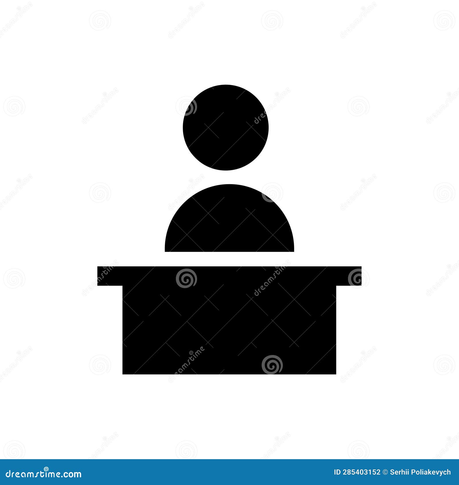 Man at the Table Icon. Vector Illustration. EPS 10 Stock Illustration ...