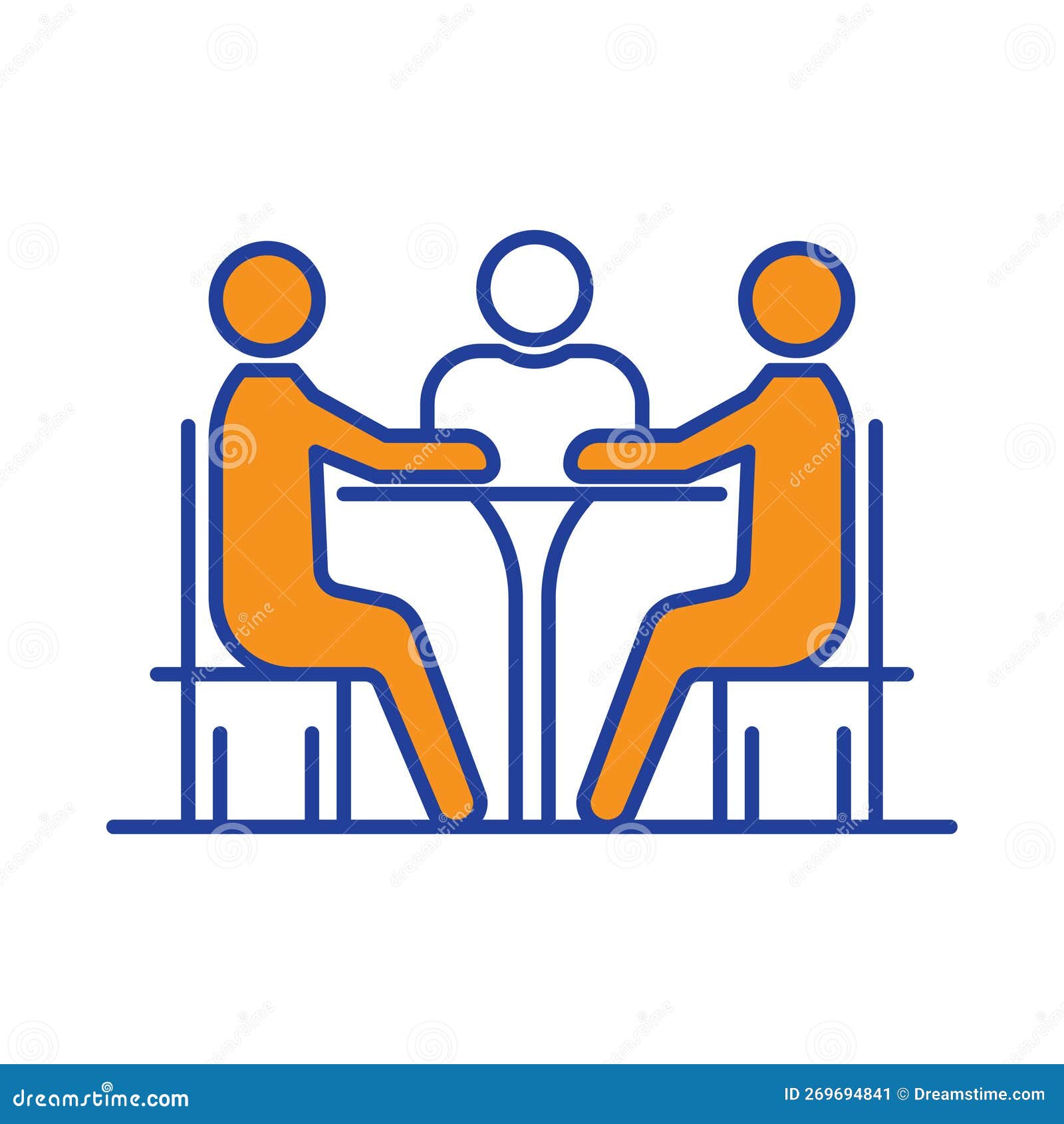 Man, Table, Meeting, Business Round Table Meeting Icon Stock Vector ...