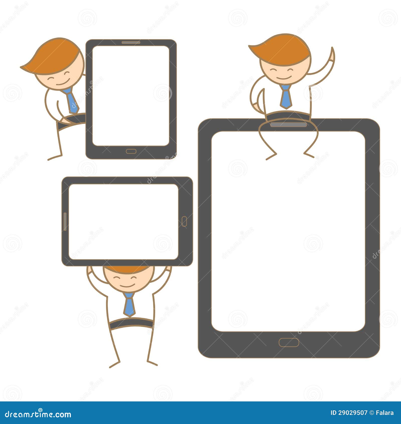 Man with tablet stock vector. Illustration of cartoon - 29029507