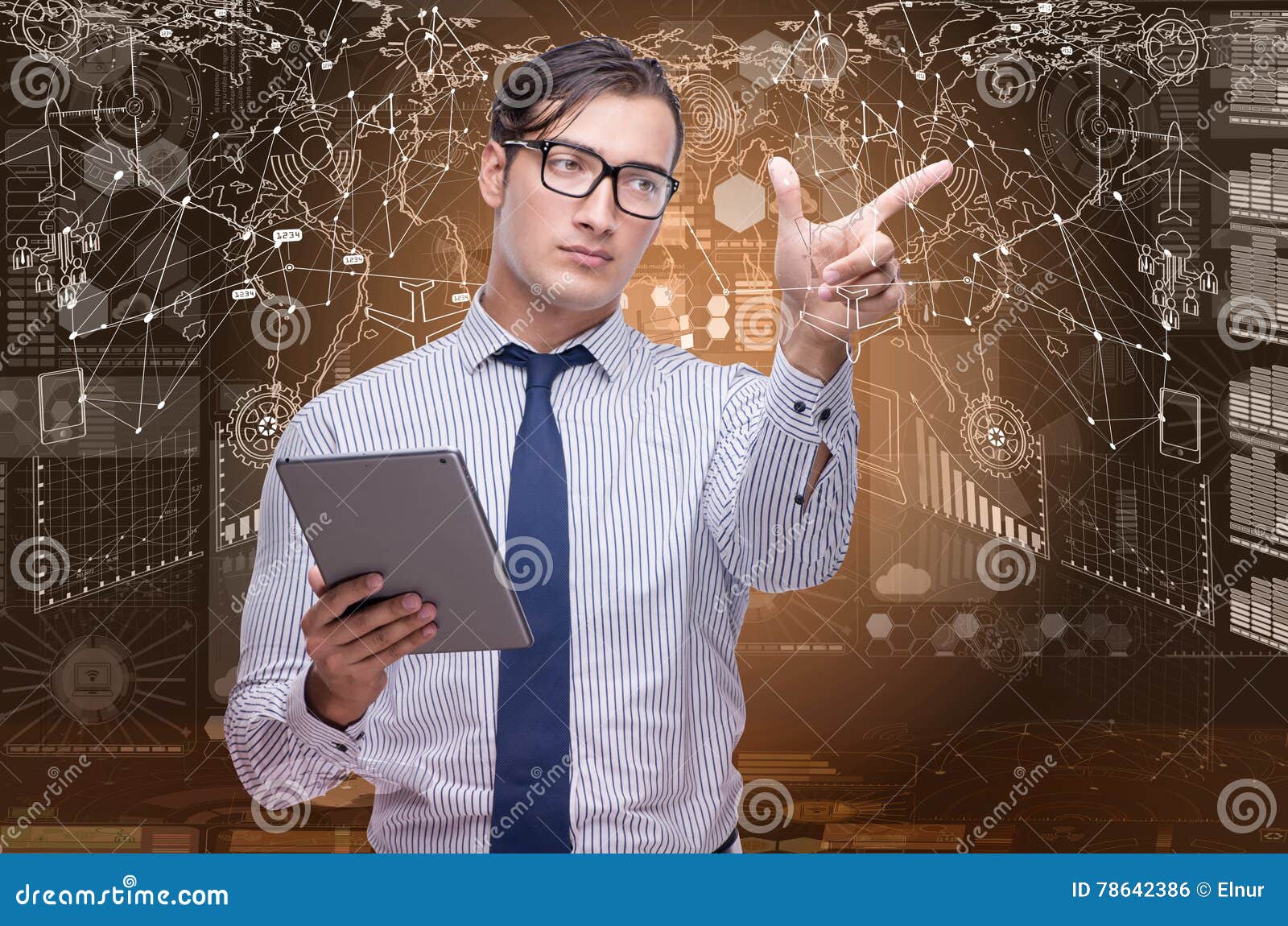 The Man with Tablet in Data Mining Concept Stock Photo - Image of ...