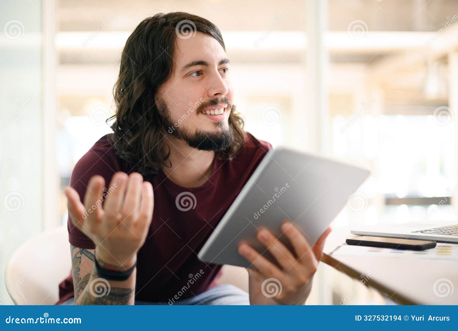 Man, Tablet or Sharing Web Design Idea for New Cybersecurity, it or ...