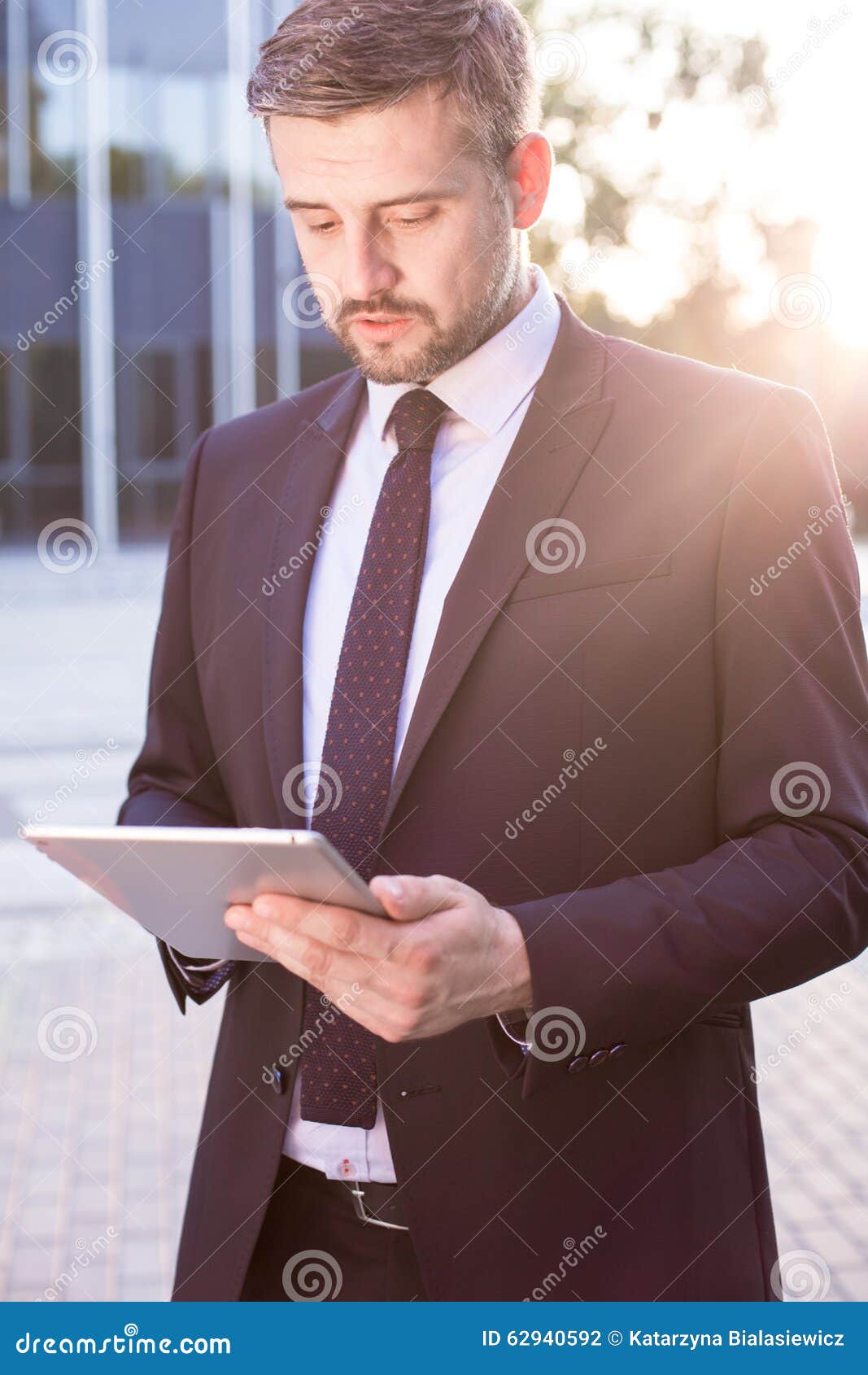 Man with tablet stock photo. Image of male, elegant, mail - 62940592