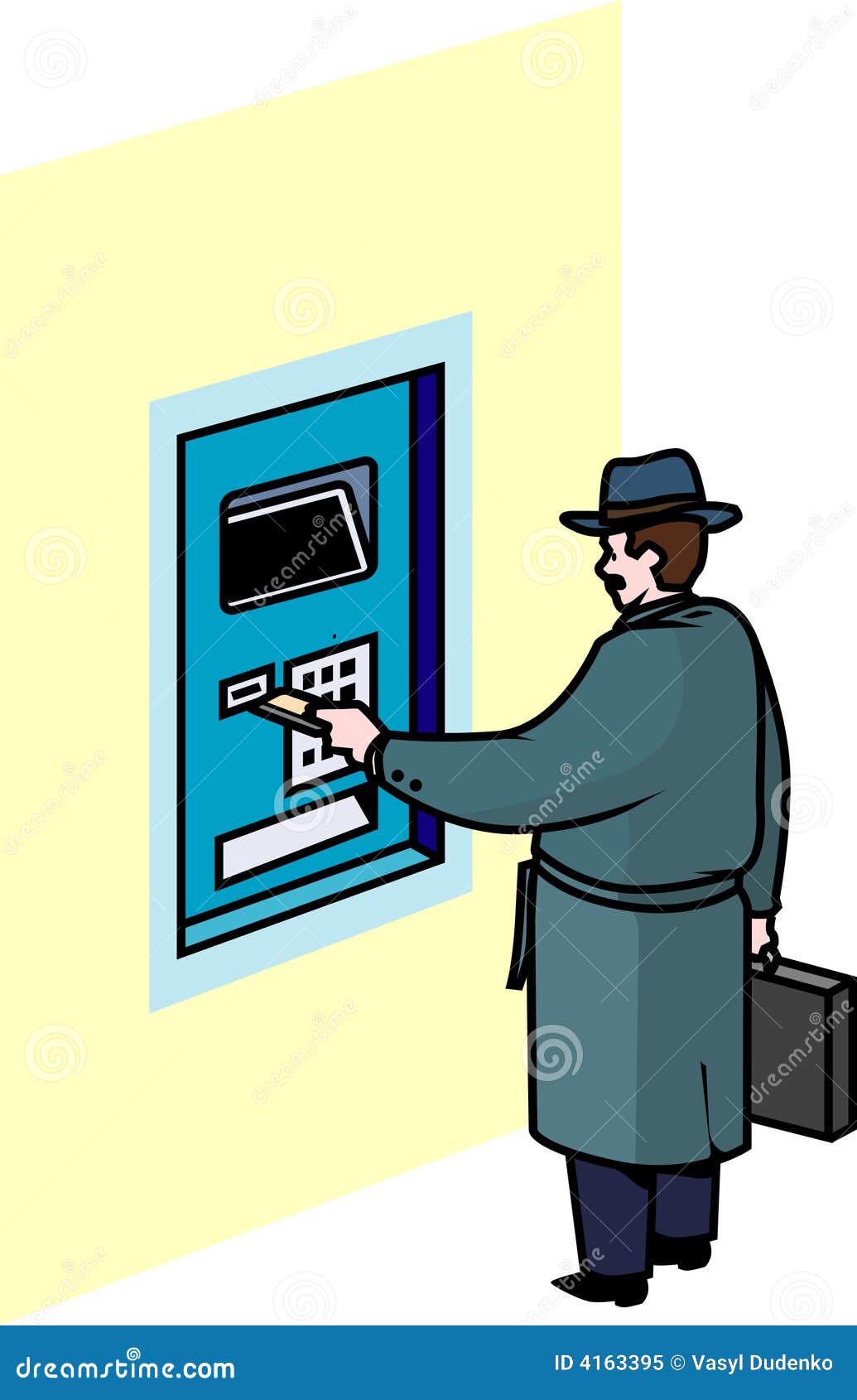 Man take money stock vector. Illustration of card, finance - 4163395