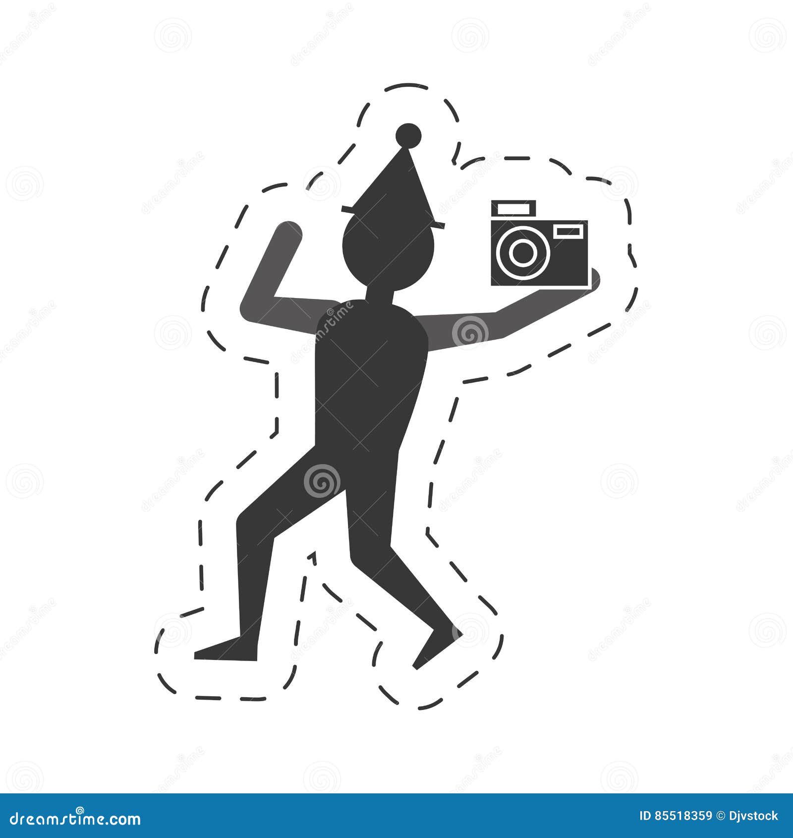 Man Take a Picture Icon Design Stock Illustration - Illustration of ...