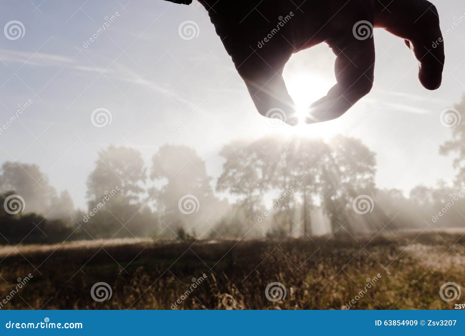 Man take sun in hands stock image. Image of grab, magic - 63854909