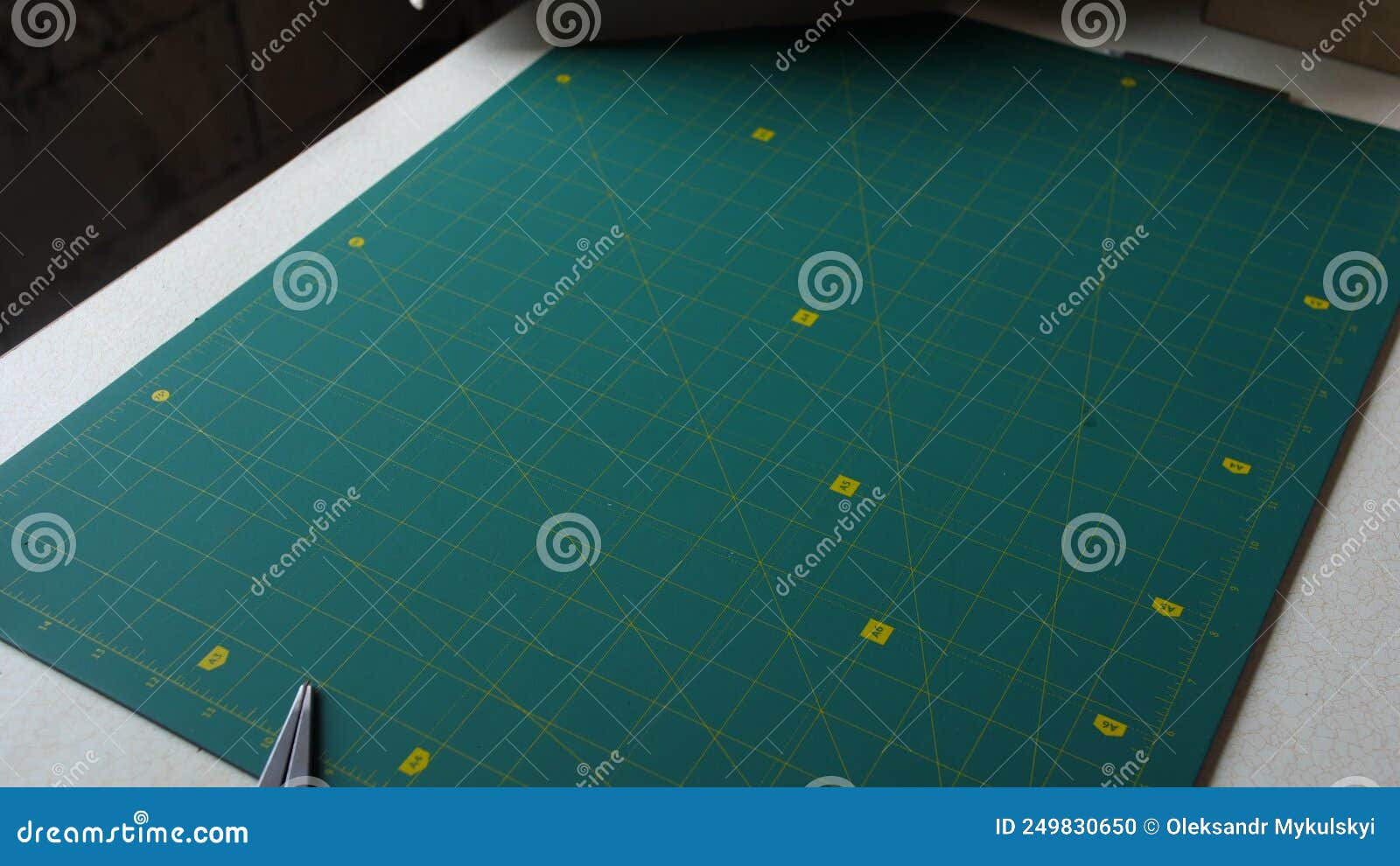 The Man Takes All the Tools from the Table with One Hand. There is an ...