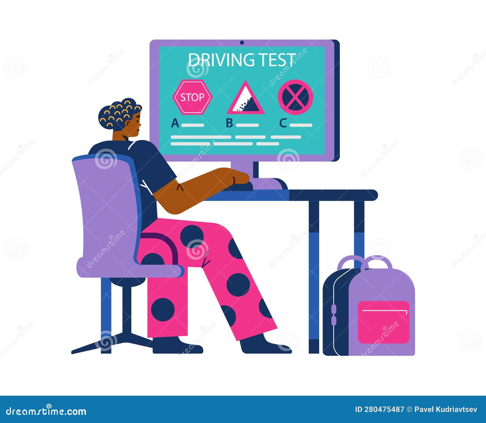 Man Character Passing News Viva Voce Using Oral Communication Vector ...