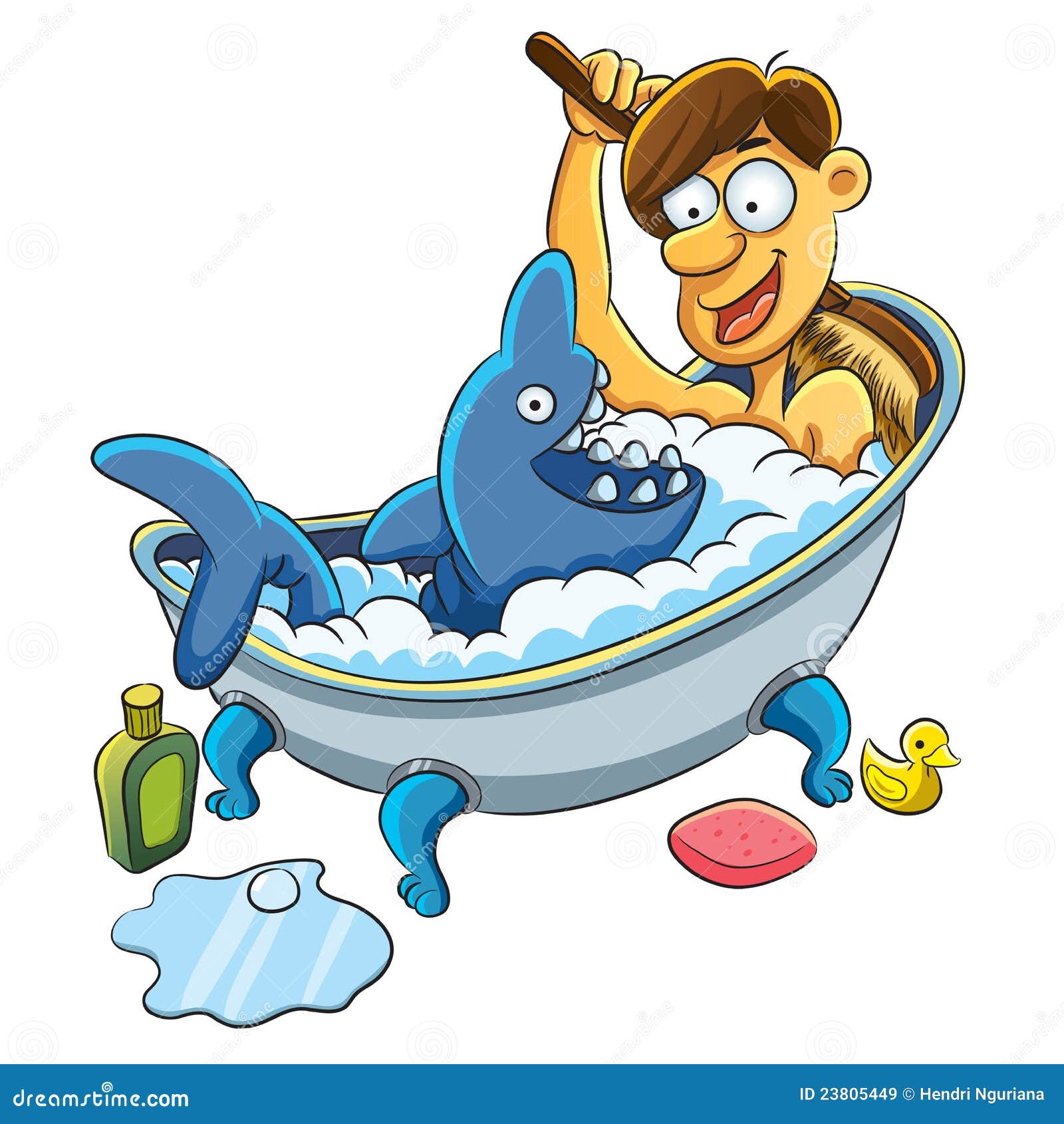 Man Taking a Bath stock vector. Illustration of foam - 23805449