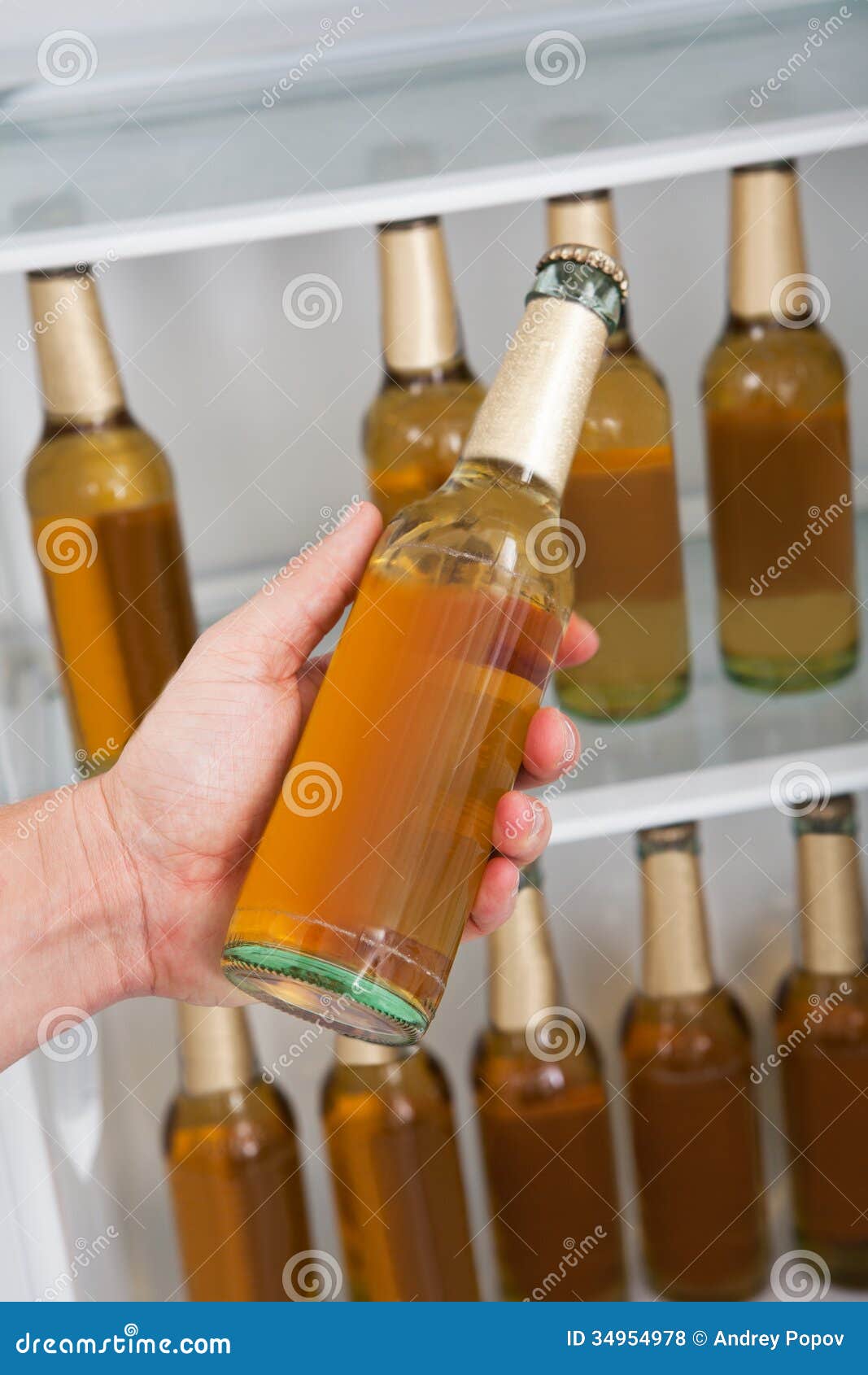 Man Taking Beer from a Fridge Stock Photo - Image of fresh, full: 34954978