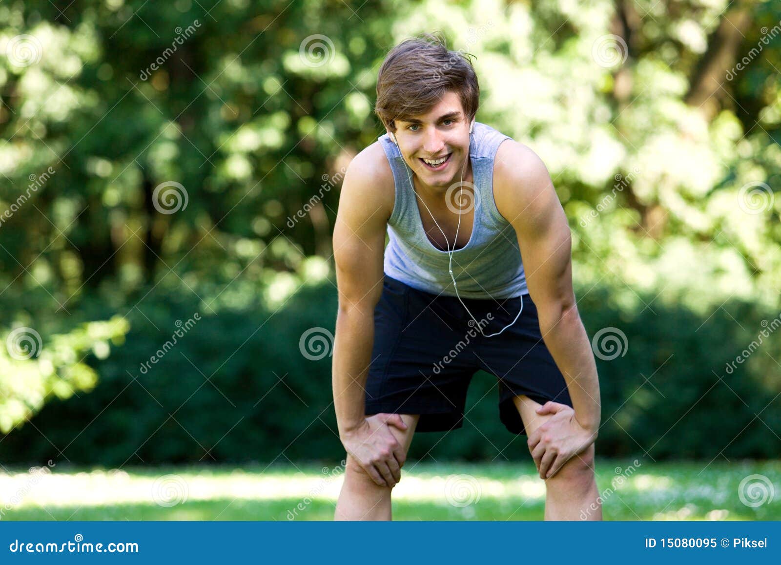 Man Taking Break from Jogging Stock Image - Image of lifestyle, people ... Man Taking Break from Jogging Stock Image - Image of lifestyle, people ...