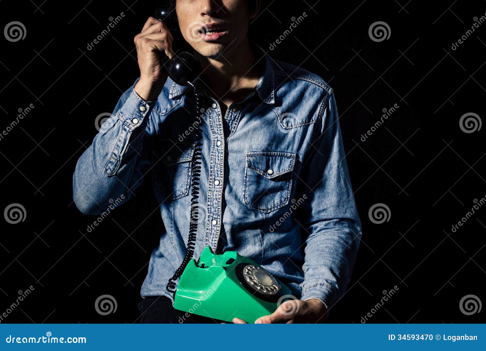 Man Taking Disturbing Phone Call Stock Photo - Image of concepts, miner ...