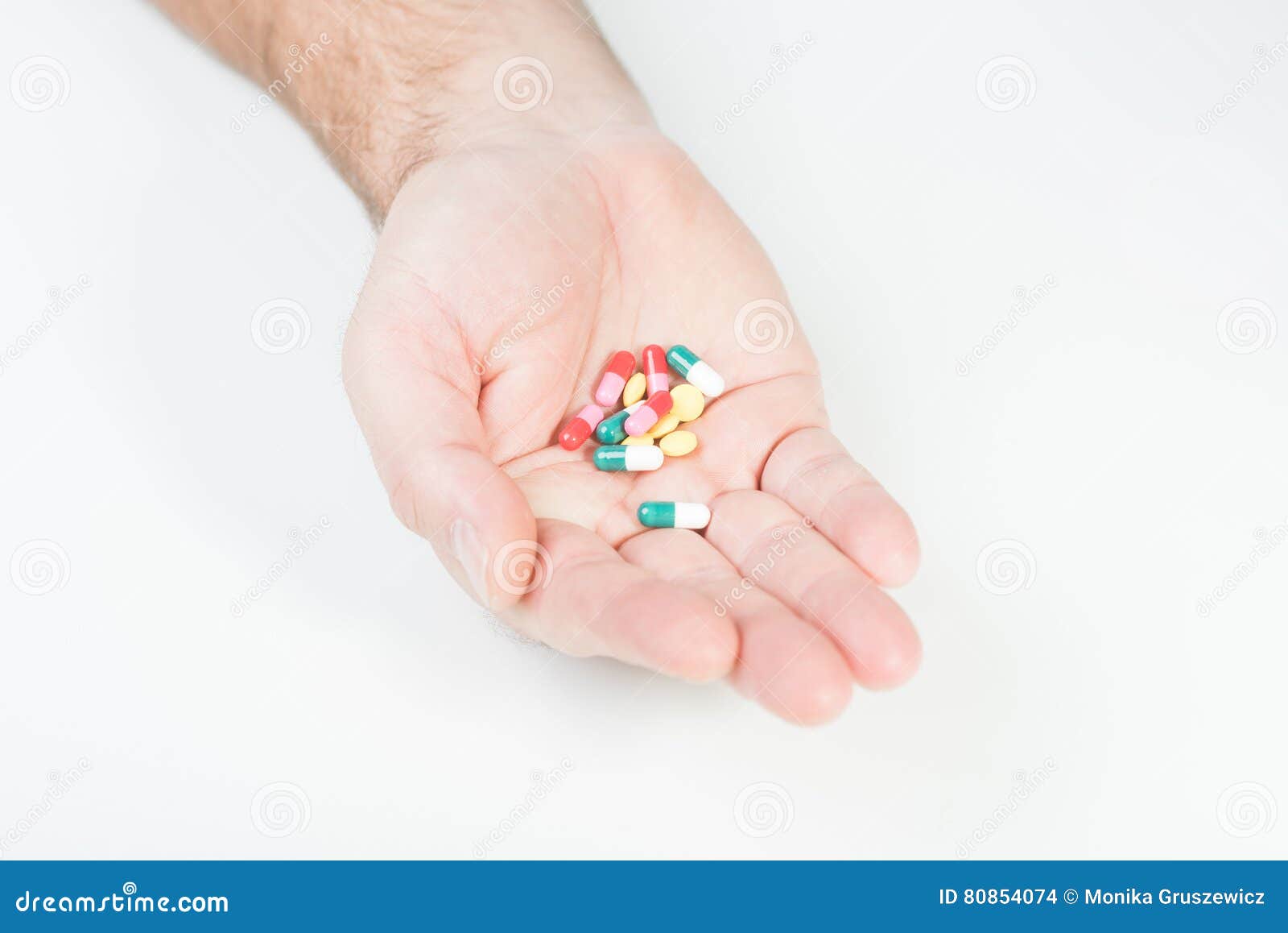 Man taking drugs stock photo. Image of supplement, infection - 80854074