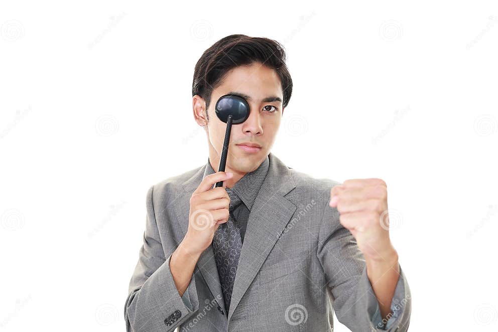 Man taking an eye test stock photo. Image of japan, adult - 57058414