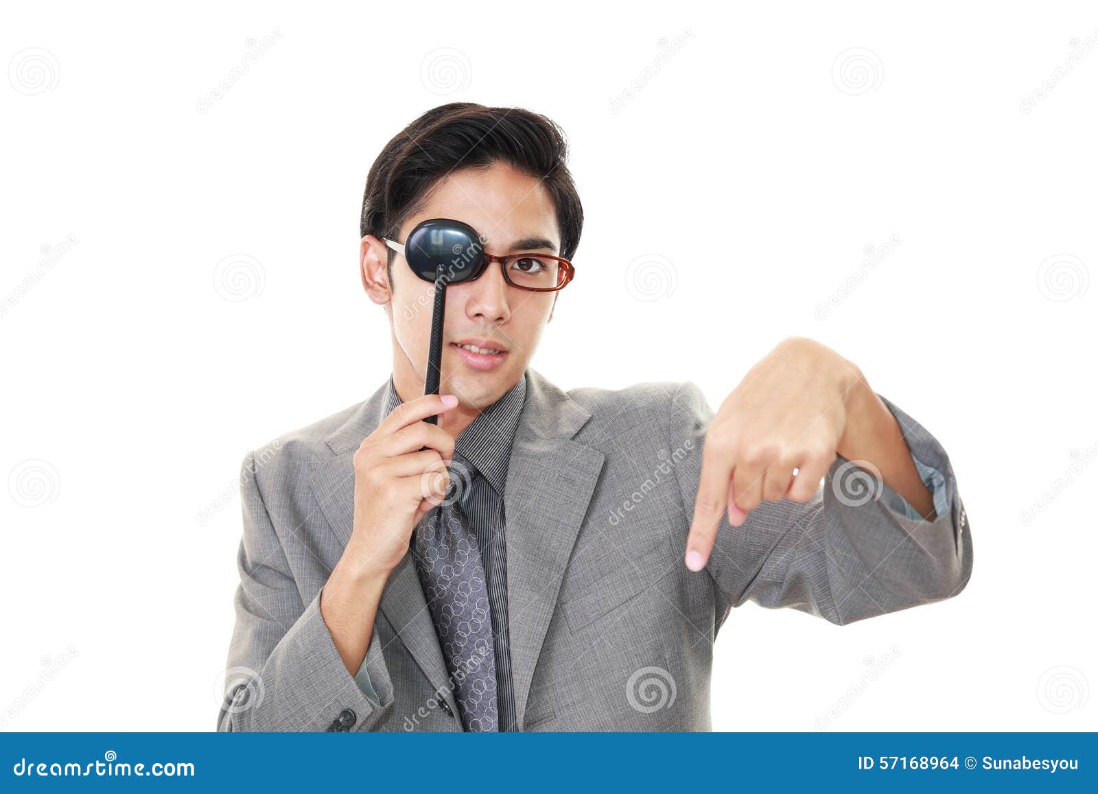 Man taking an eye test stock photo. Image of leadership - 57168964