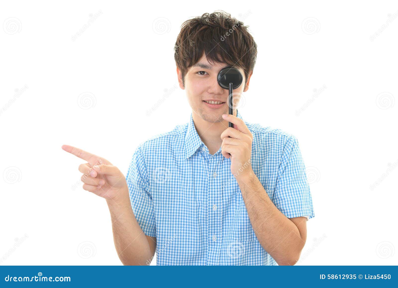 Man taking an eye test stock image. Image of healthcare - 58612935