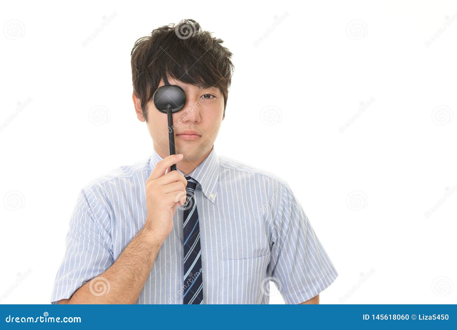Man taking an eye test stock photo. Image of human, enjoying - 145618060