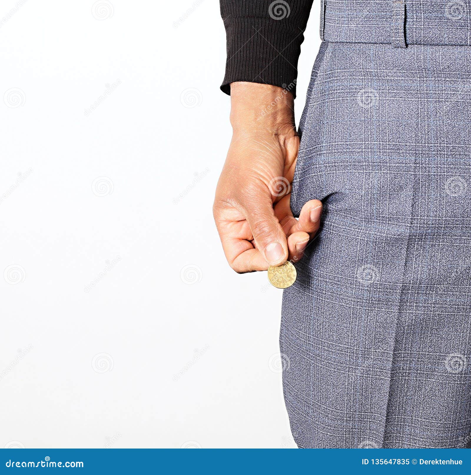 Man Taking Money Out of His Pocket Stock Image - Image of finger ...