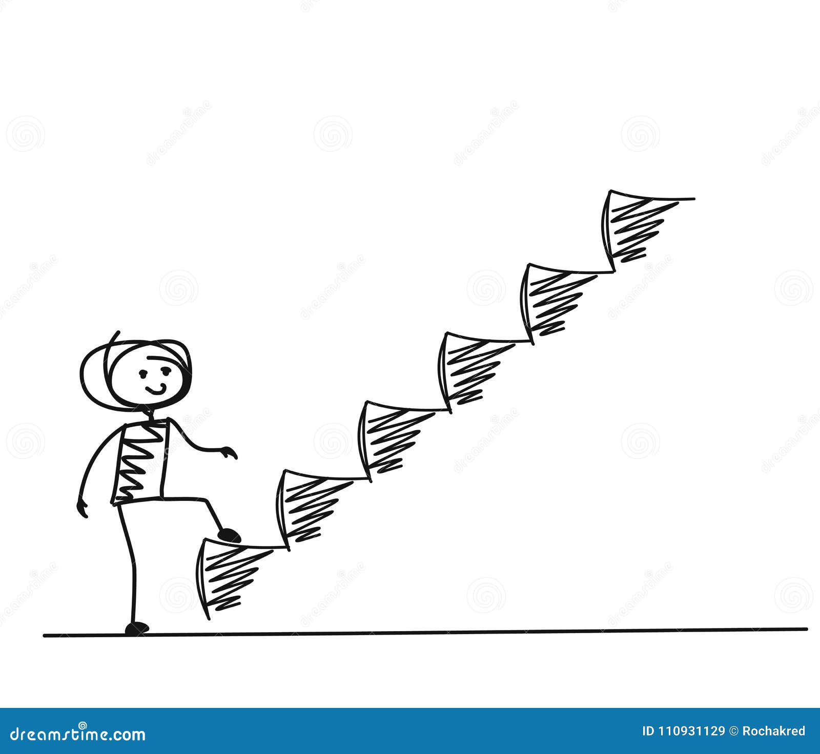 Man Taking Next Step or Achievement Cartoon Stock Vector - Illustration ... Man Taking Next Step or Achievement Cartoon Stock Vector - Illustration ...