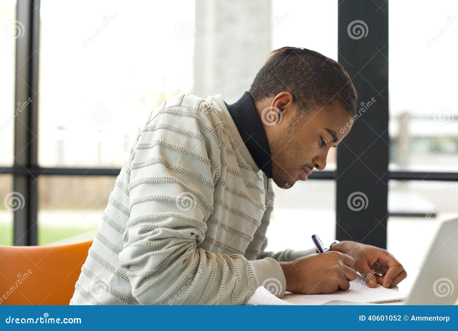 Man Taking Notes for His Study Stock Photo - Image of learning ...